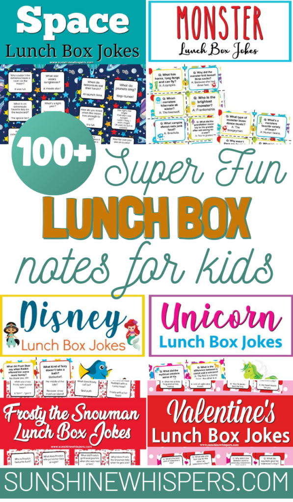 Tons of Super Fun Lunch Box Notes For Kids - Sunshine Whispers